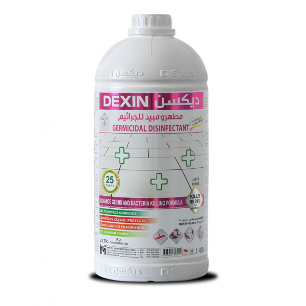 Germicidal Disinfectant Rose – 2 Litre – DEXIN | The Cleaning Specialist