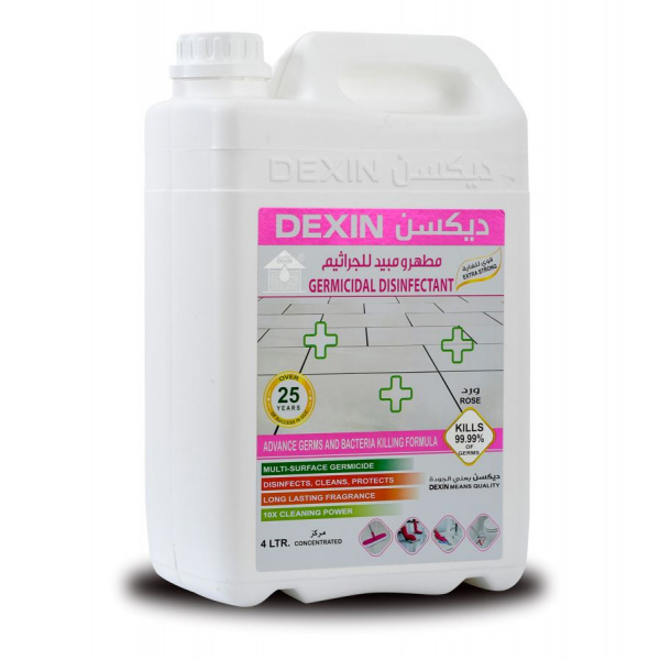 Germicidal Disinfectant Rose – 4 Litre – DEXIN | The Cleaning Specialist